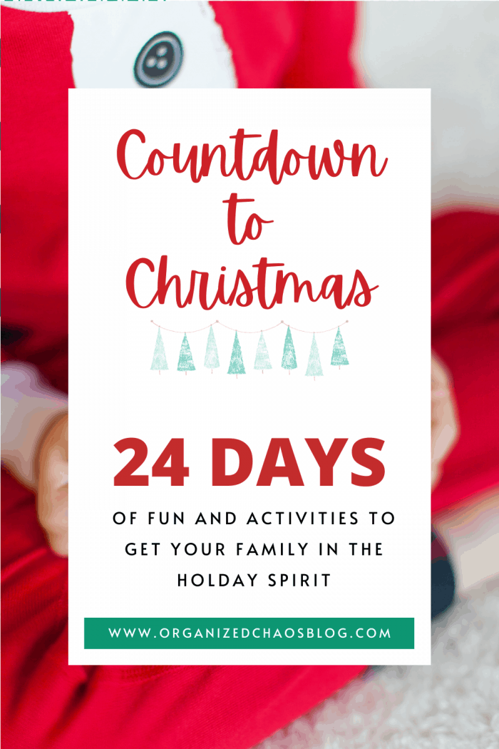 Countdown to Christmas Activities - Organized Chaos Blog