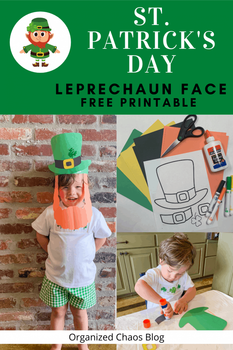 St. Patrick's Day Craft | Leprechaun Mask for Kids - Organized Chaos Blog