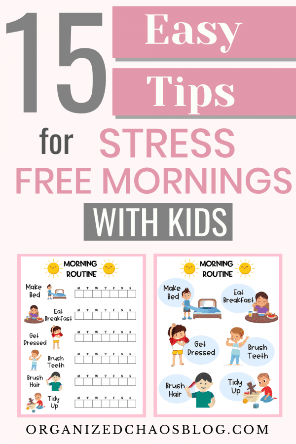 13 Tips to create a Realistic Morning Routine for Kids - Organized ...