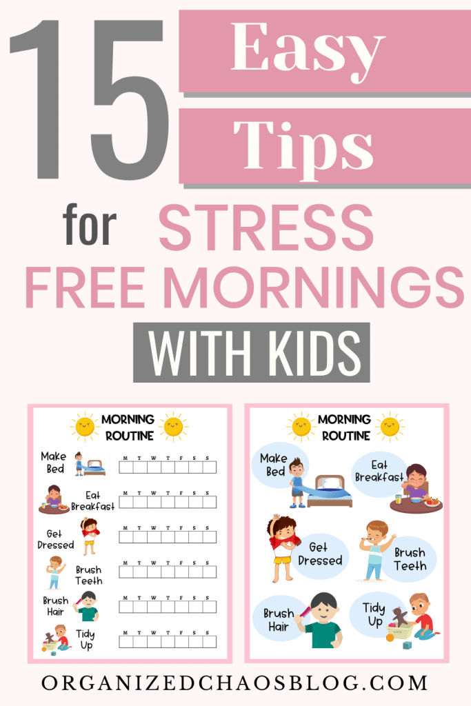 13 Tips to create a Realistic Morning Routine for Kids - Organized ...