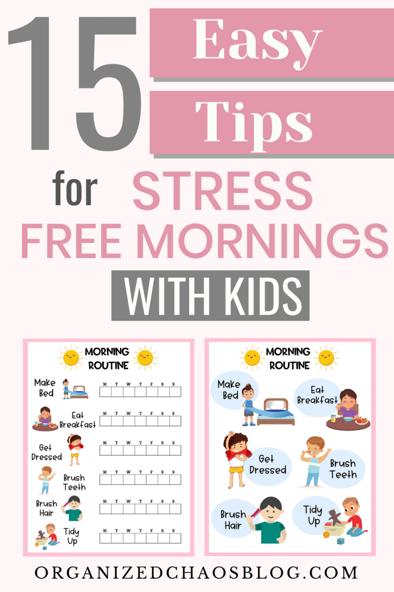 13 Tips to create a Realistic Morning Routine for Kids - Organized ...