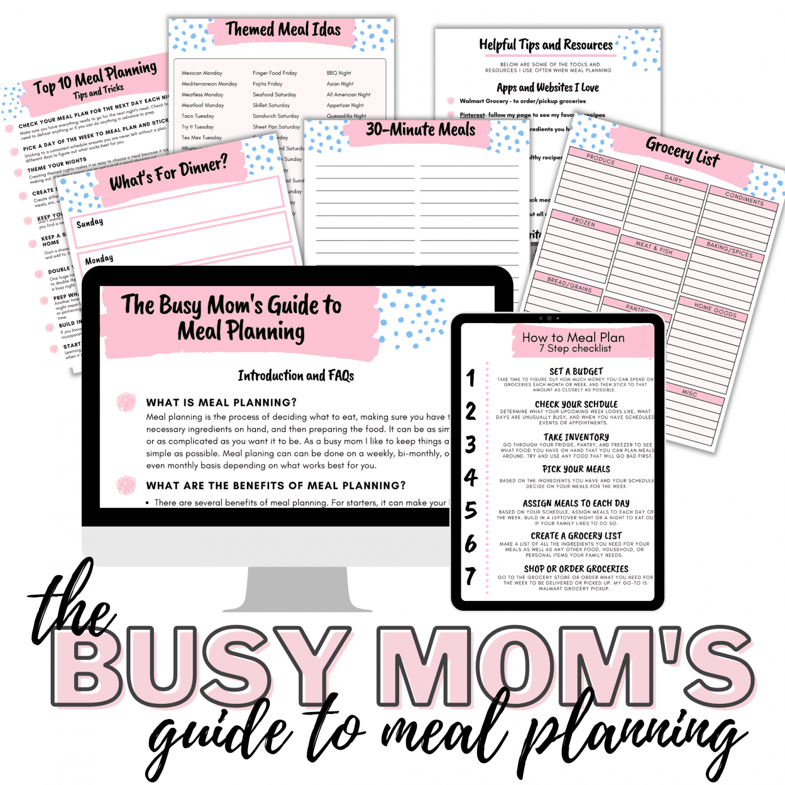 Meal Planning for Busy Moms | How to Get Dinner on the Table ...