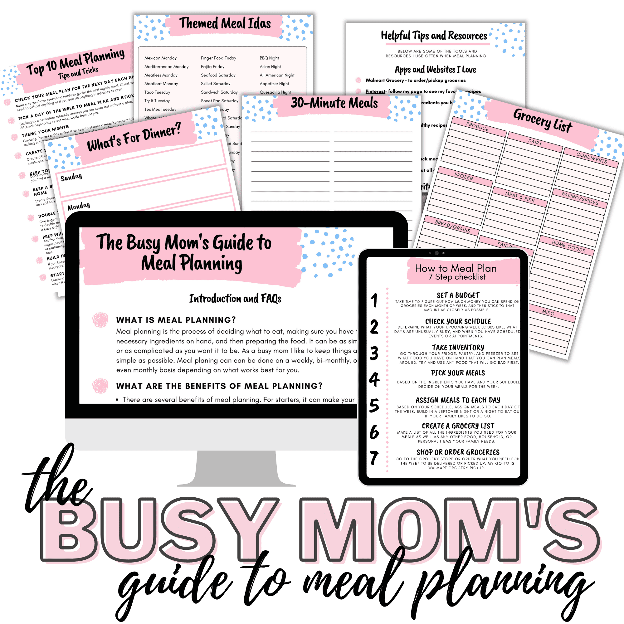 Meal Planning for Busy Moms | How to Get Dinner on the Table ...