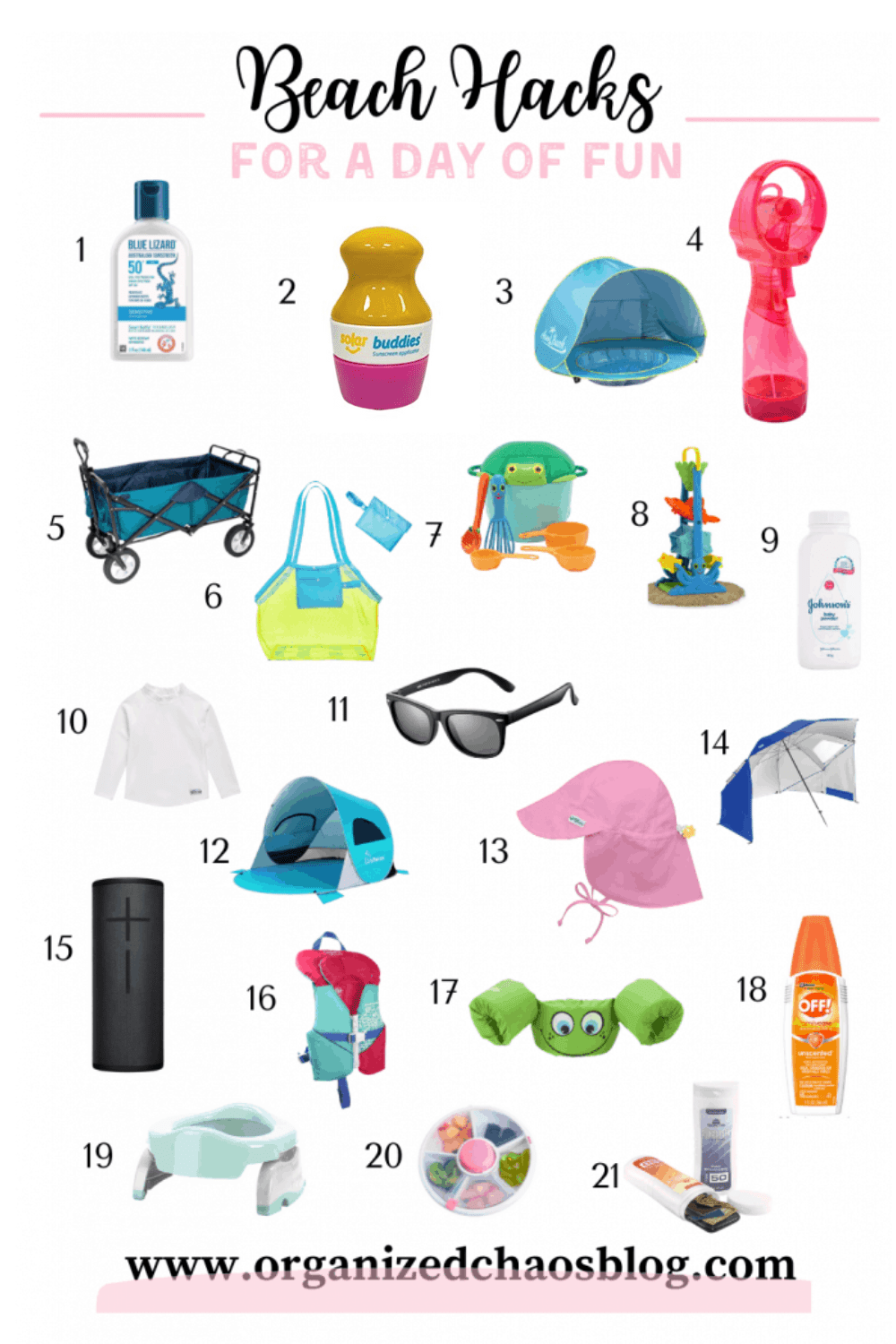21 Beach Hacks for a fun-filled family day - Organized Chaos Blog