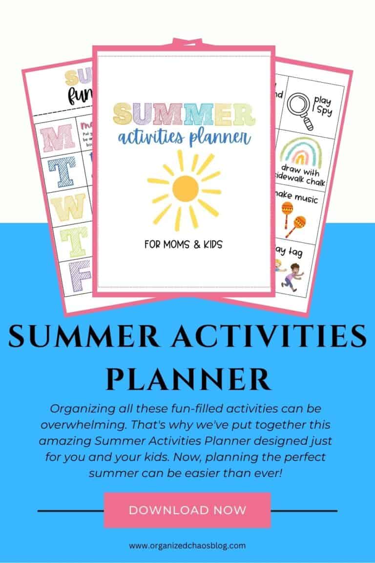 Summer Schedule Ideas for Kids + Activities Planner & Organizer ...