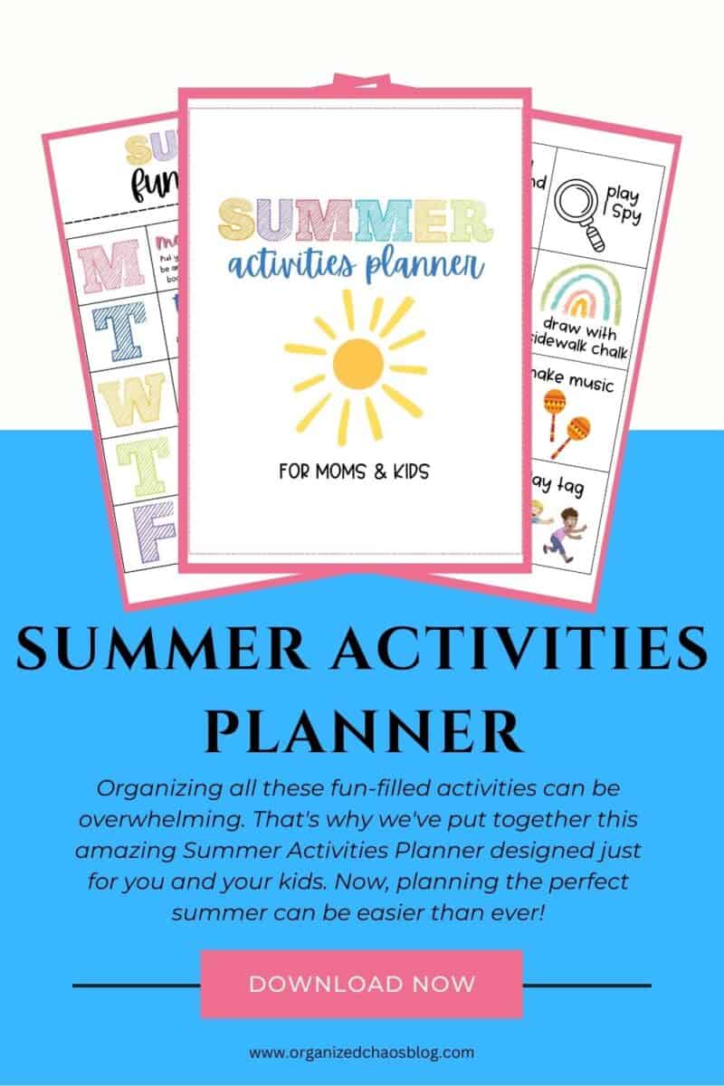 Summer Schedule Ideas for Kids + Activities Planner & Organizer ...
