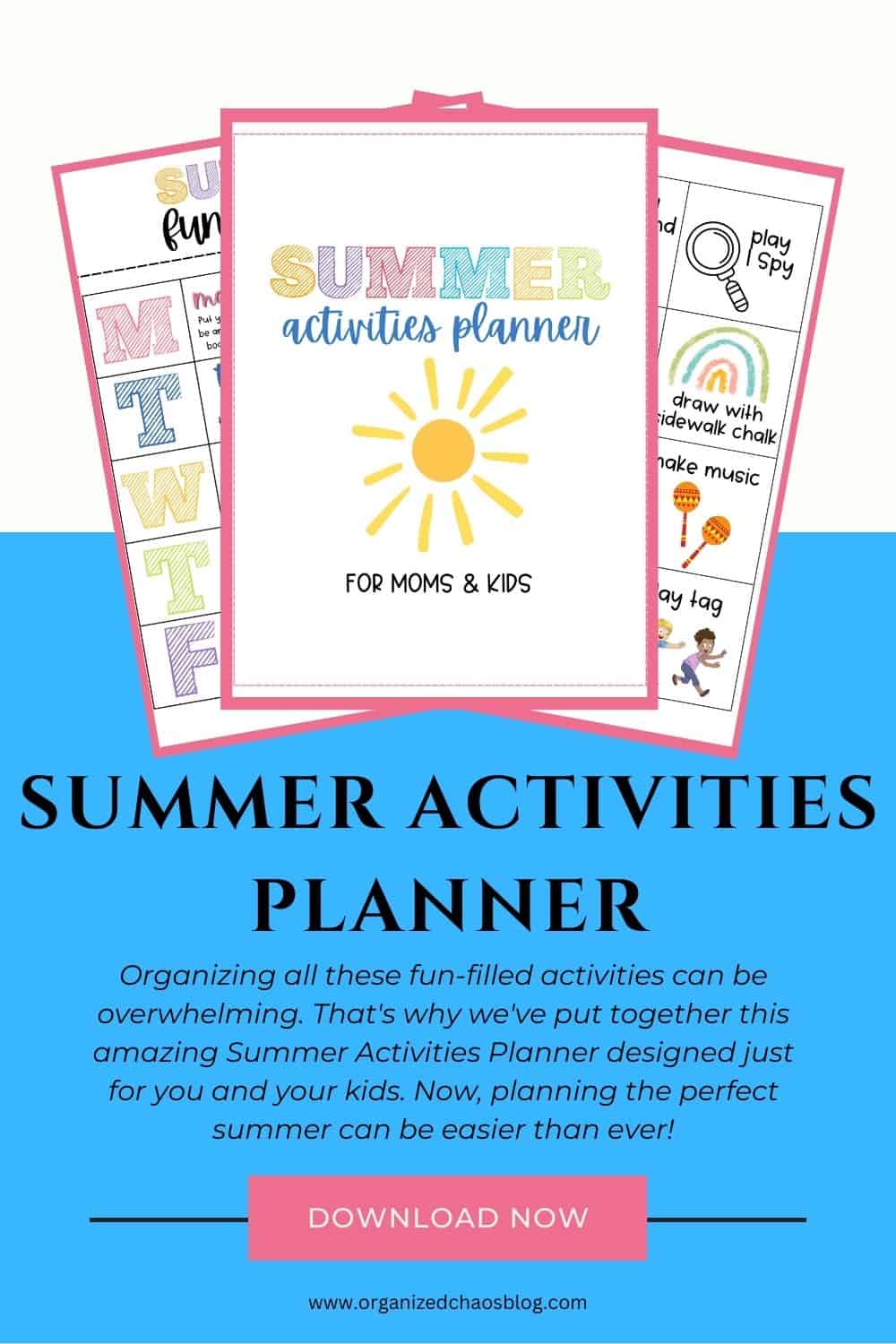 Summer Schedule Ideas for Kids + Activities Planner & Organizer ...