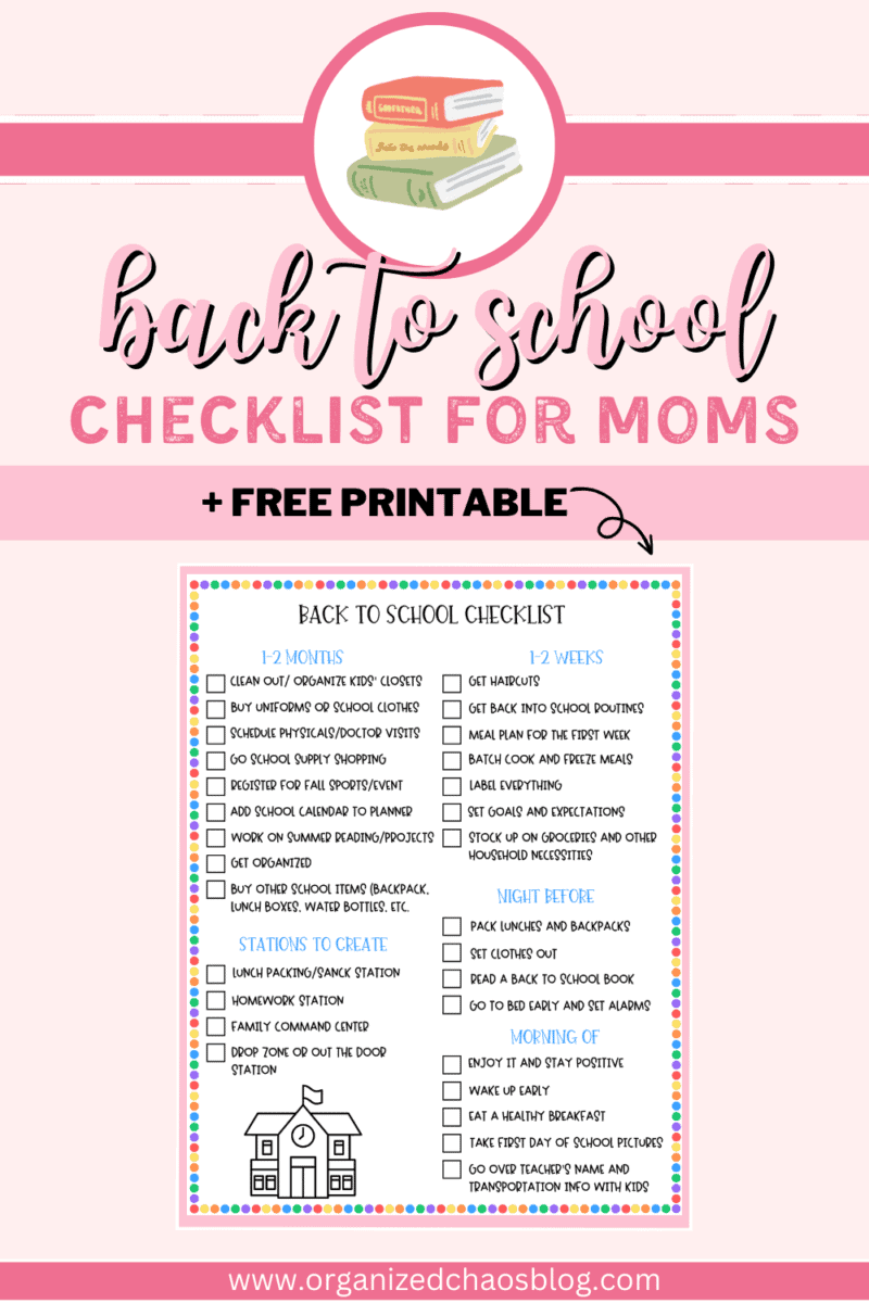The Complete Back to School Checklist for Moms + Free Printable ...